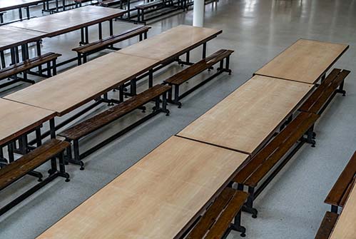 Empty School Lunch Table